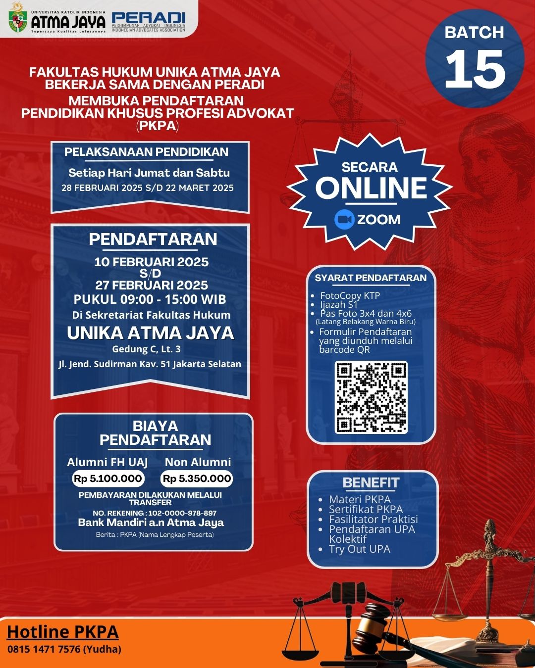 FH.UK.Atmajaya Buka PKPA, Let's Joint With Us - zonapers.com